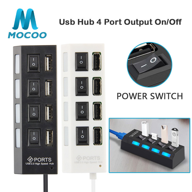 Jual USB Hub 4 Port Output On / Off / Colokan Konektor Extender ...