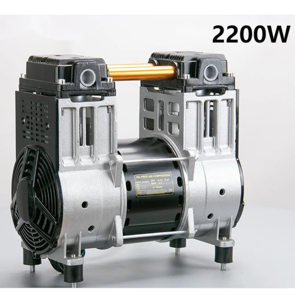 Jual 2200W 220V 200L/min 0.7mpa Silent Oil-free Engine Pump Head Pump ...
