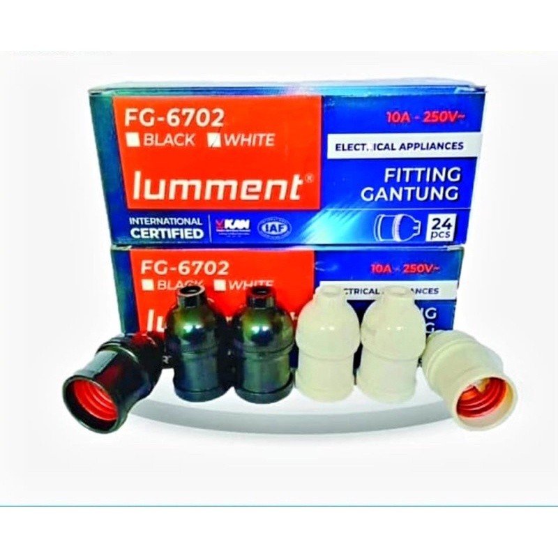 Jual Fitting Fiting Vitting Viting Gantung Lumment Hitam Putih FG-6702 ...