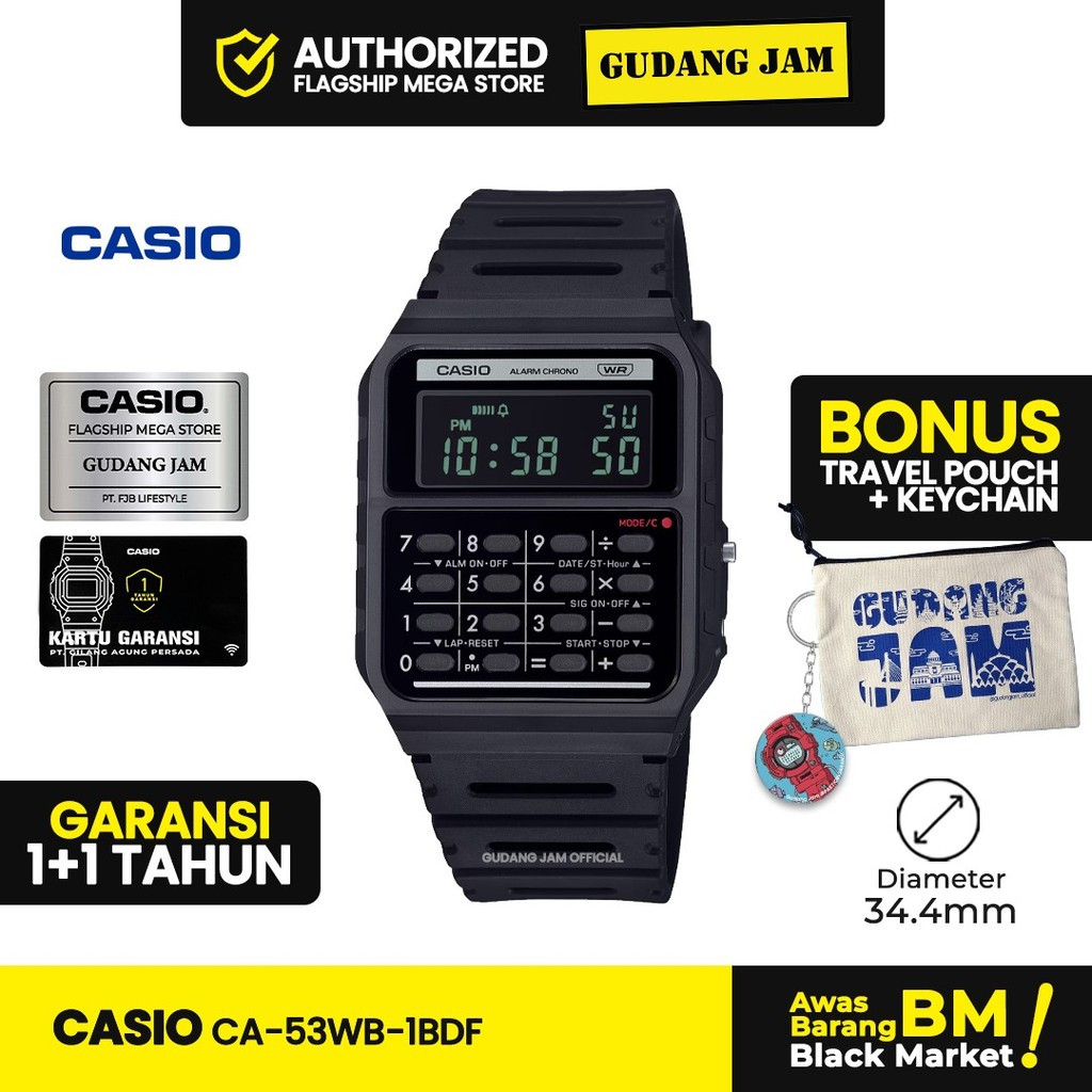 Jual Casio Pria Wanita CA-53WB-1BDF CA-53WB-1B CA-53WB CA53WB CA 53WB Black | Shopee Indonesia