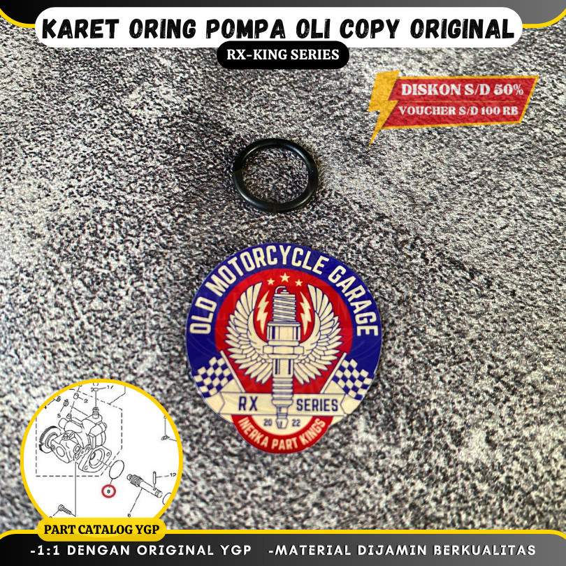 Jual Karet Seal Sil O Ring ORing As Pompa Oli Samping Olsam Oil Pump Motor YAMAHA RX King RXK ...