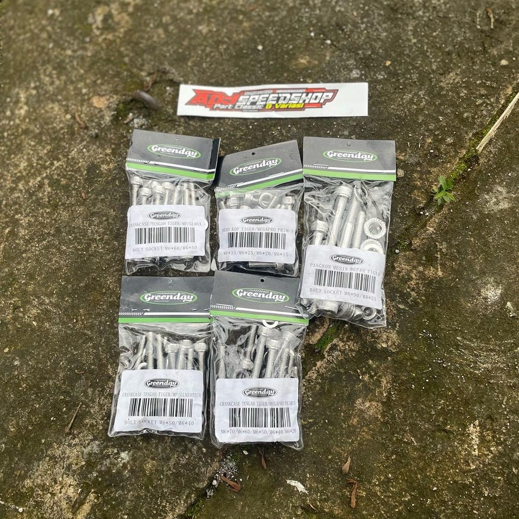 Jual BAUT STENLIS BLOK MESIN TIGER SET KALTER SET PANGKON DEPAN TIGER ...