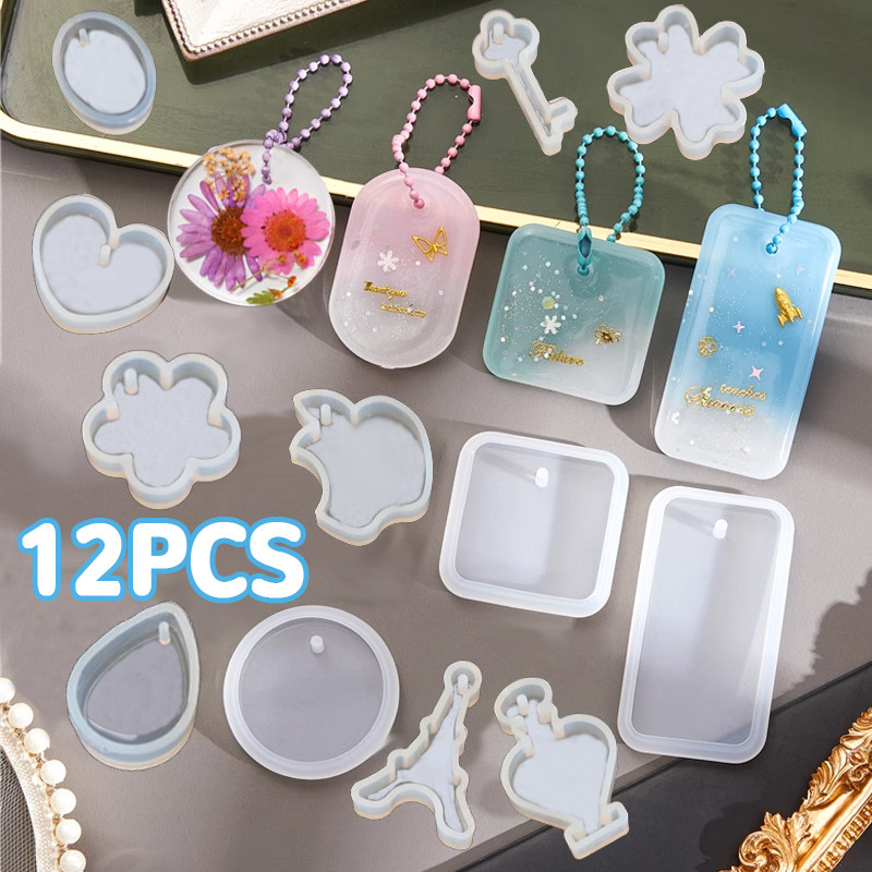 Jual 12pcs Cetakan Resin Liontin Kalung Kecil Cetakan Resin Waterdrop ...