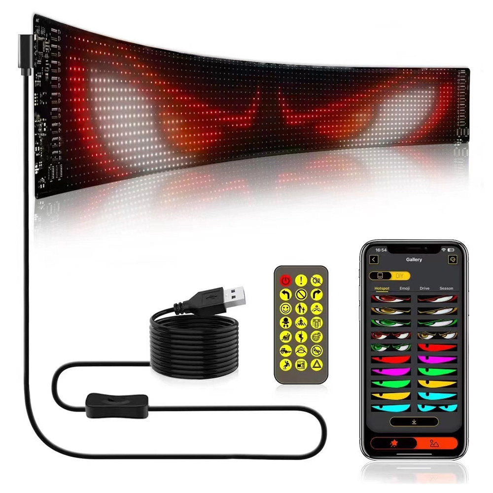 Jual LED Matrix Pixel Panel Display Screen Flexible RGB Car Pattern ...