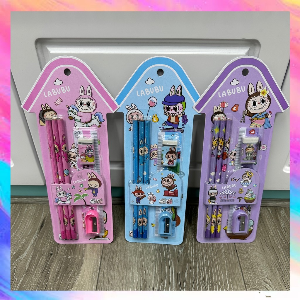 Jual Alat Tulis Set 6 in 1 Labubu Kuromi Murah Set Stationery Hadiah ...