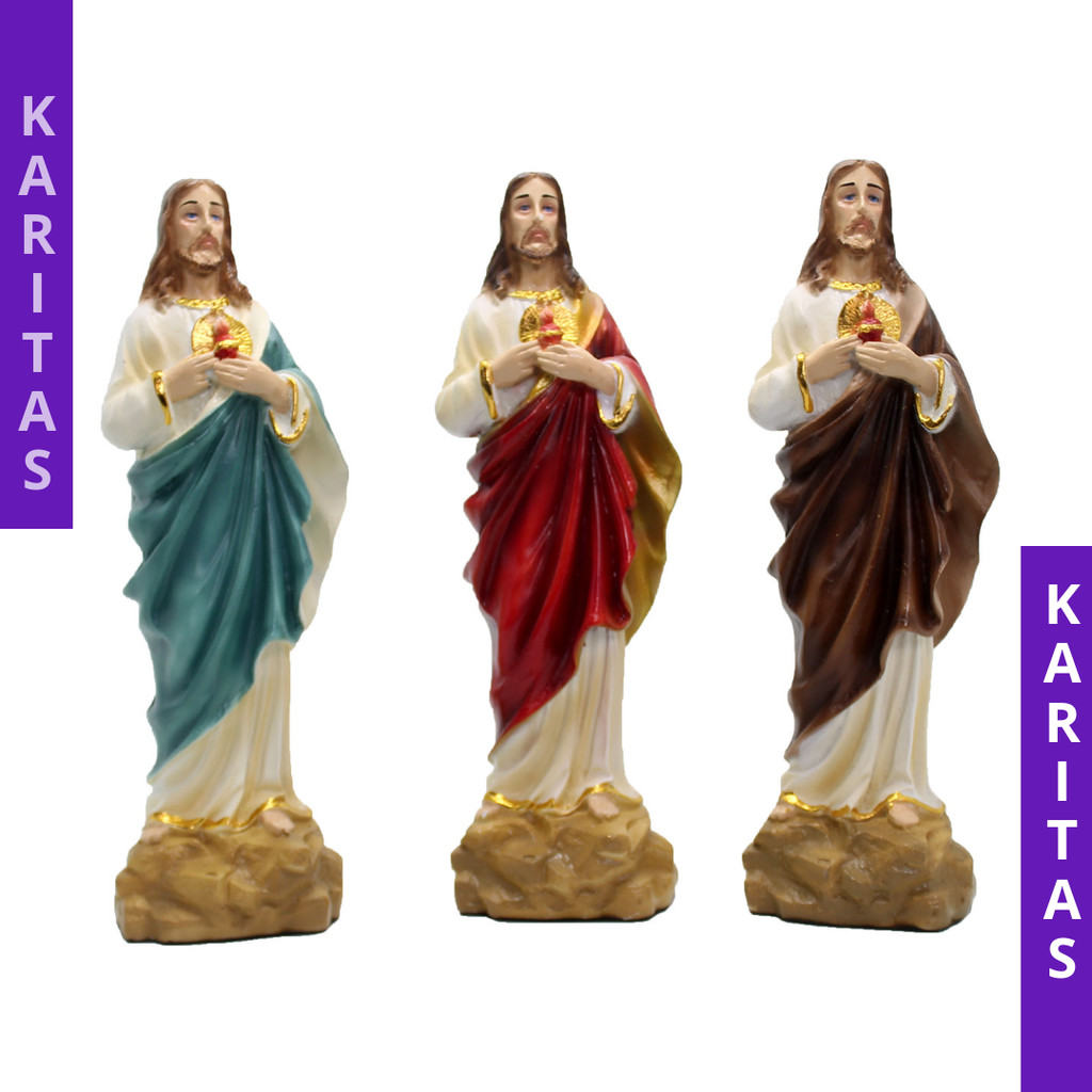 Jual PATUNG YESUS HATI KUDUS MERAH 20 CM / PATUNG TUHAN YESUS / PATUNG YESUS MURAH / PATUNG ...