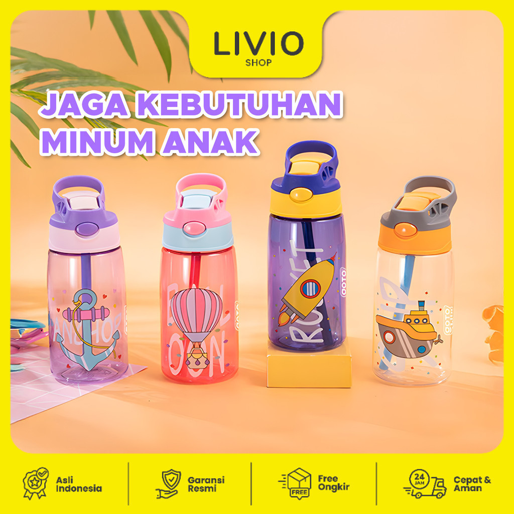 Jual Goto Lilo Botol Minum Anak Sedotan Lucu Karakter Bottle Tumblr Air | Shopee Indonesia