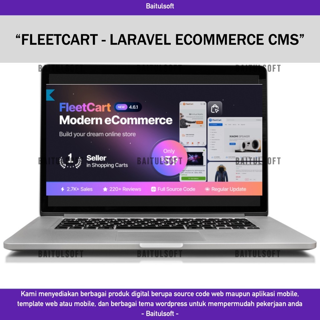 Jual SOURCE CODE APLIKASI WEB FLEETCART - LARAVEL ECOMMERCE CMS D169 ...