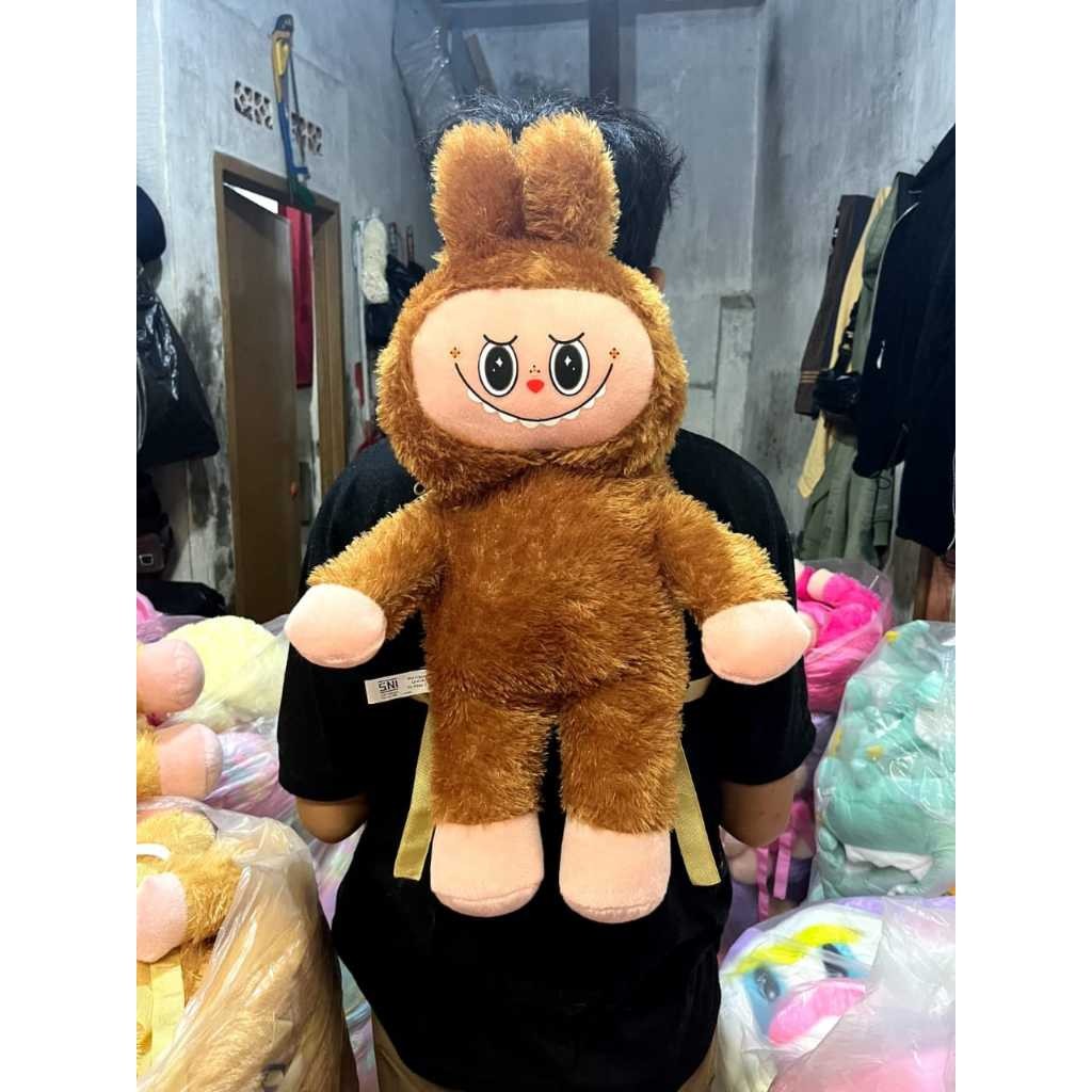 Jual Tas Ransel Labubu Tas Karakter labubu the monster Viral Bahan Bulu ...