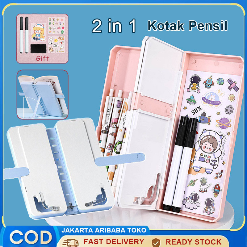Jual Tempat Pensil 2IN1 Pensil Lipat Multifungsi Pencil Case Book ...