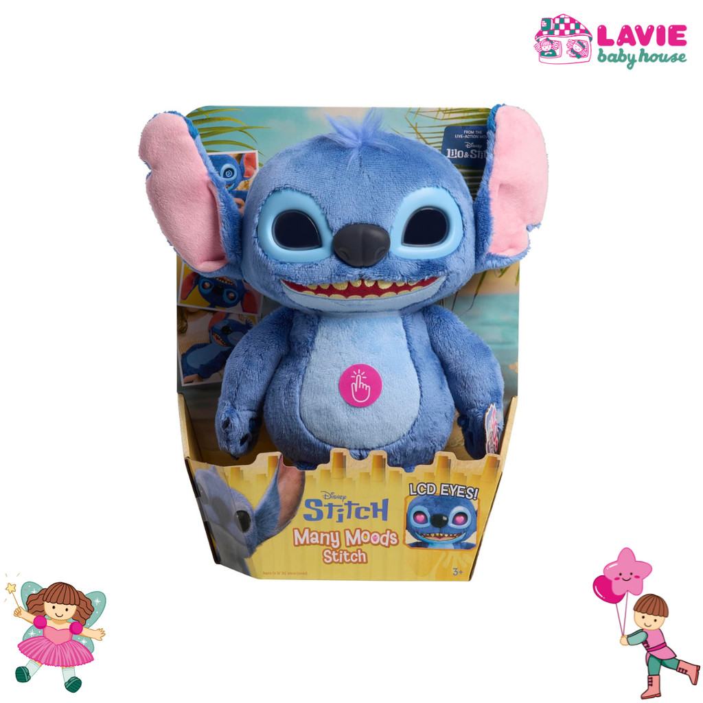 Jual Disney Stitch Many Moods Plush Interaktif 14 Inch – Boneka ...