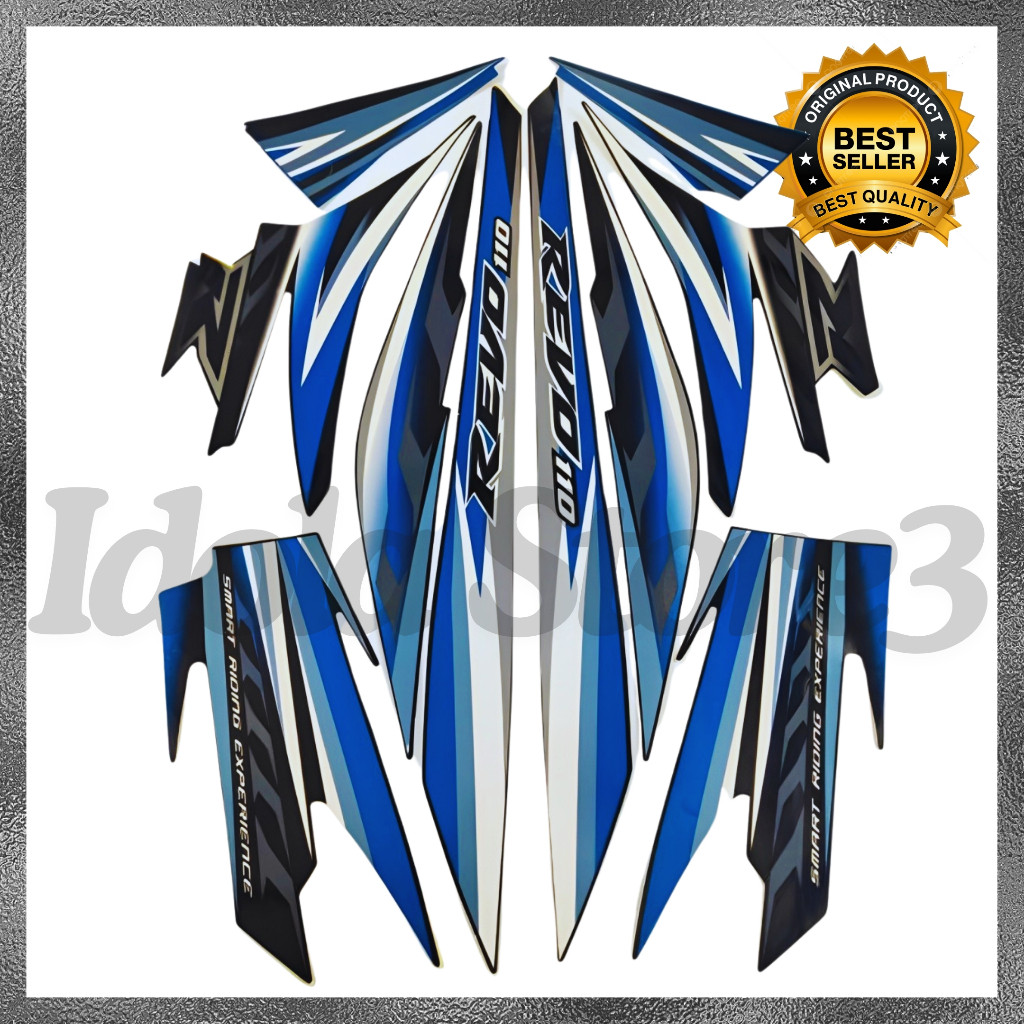 Jual Stiker striping honda revo 110 cw absolut 2011 hitam biru list ...