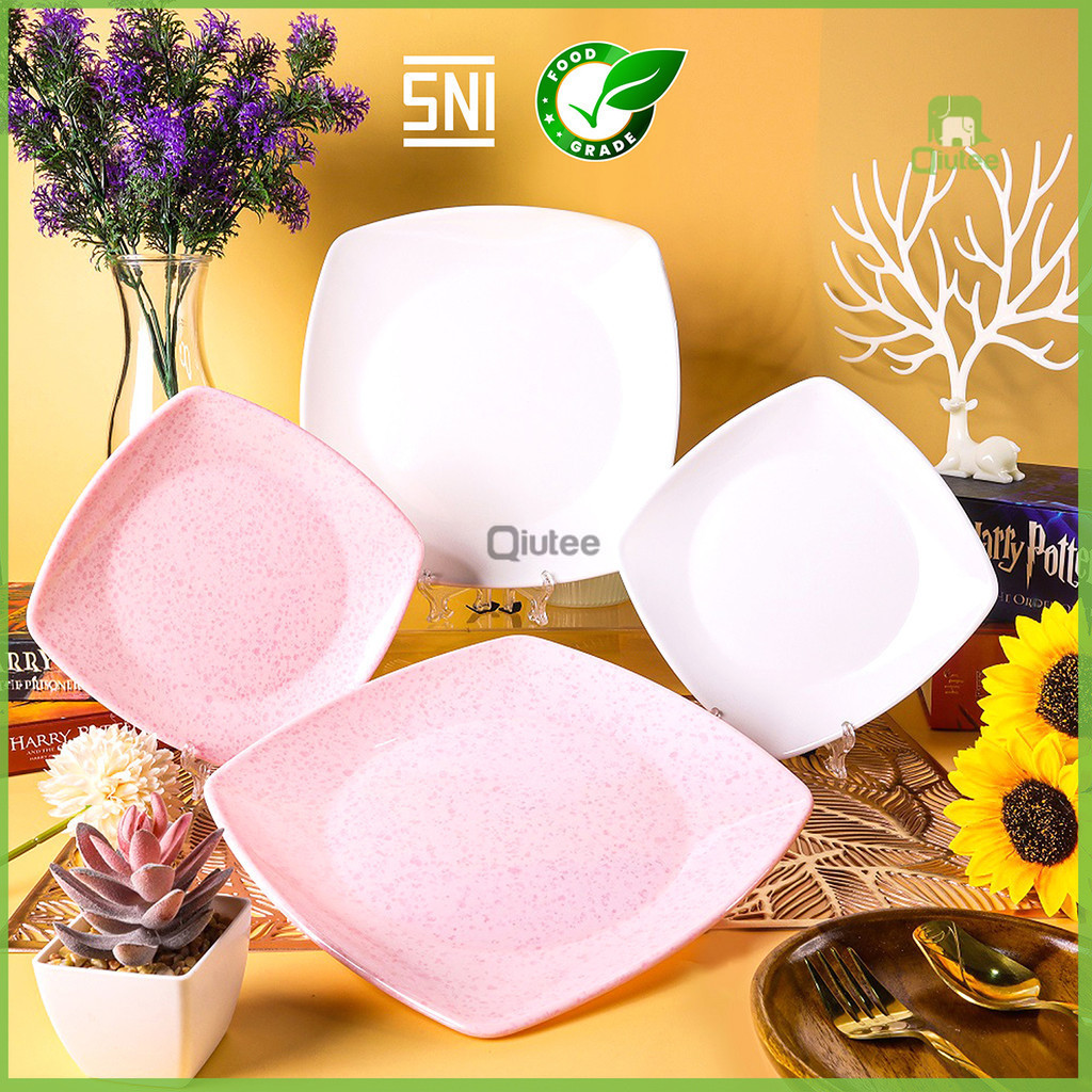 Jual Piring Melamin Persegi Dangkal persegi panjang Food Grade Tahan ...