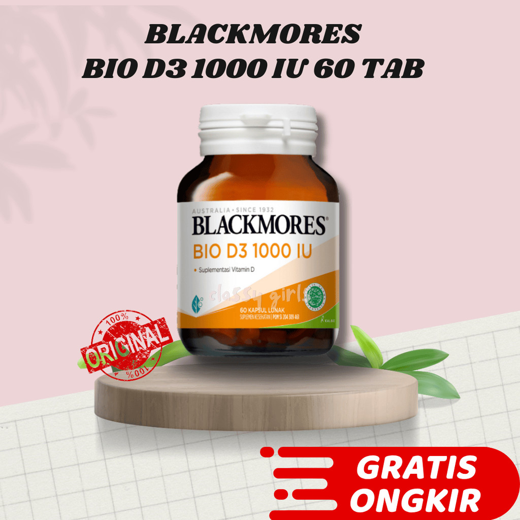 Jual BLACKMORES BIO D3 1000IU VITAMIN D 1000IU 60 TABLET | Shopee Indonesia