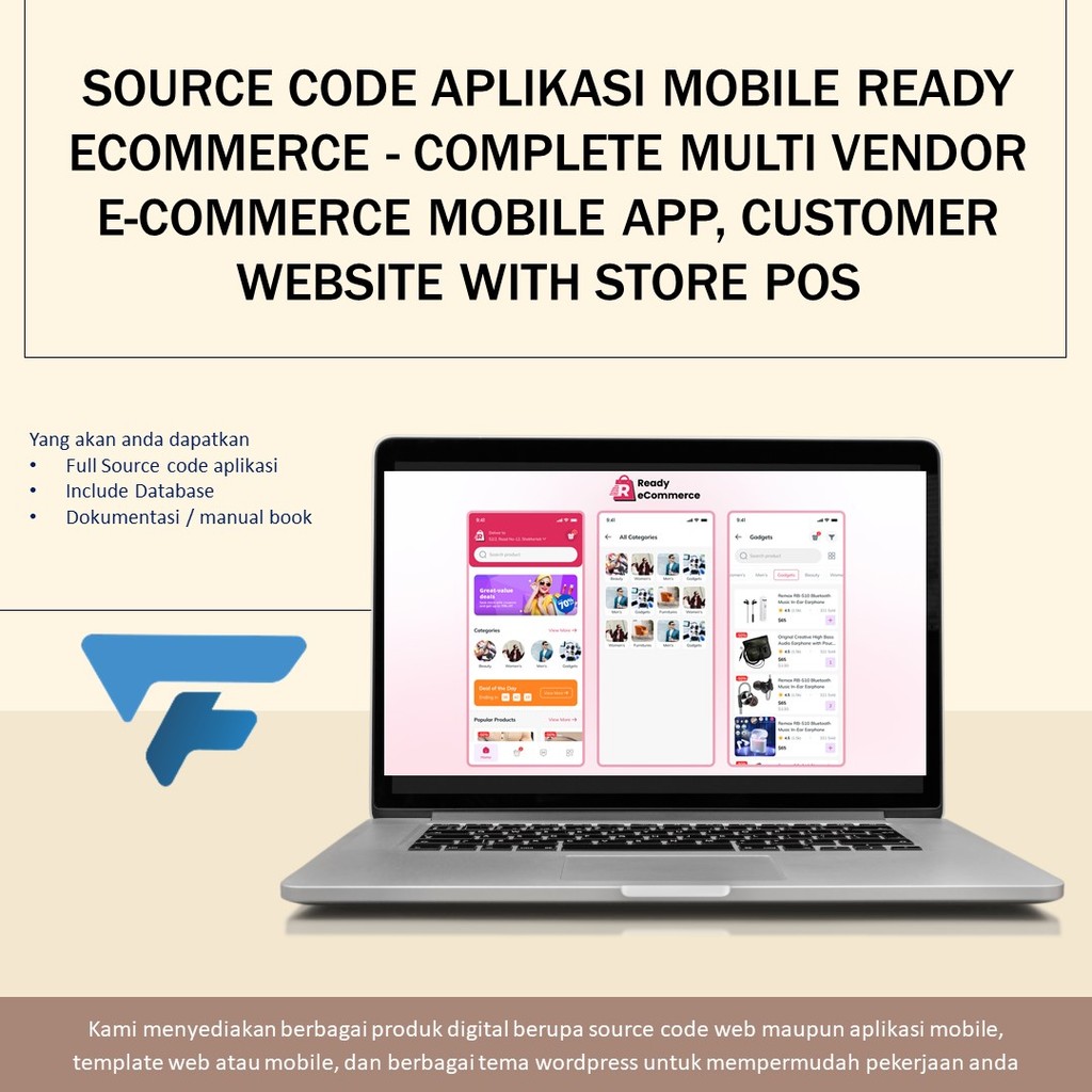 Jual Source Code Aplikasi Mobile Ready Ecommerce Complete Multi