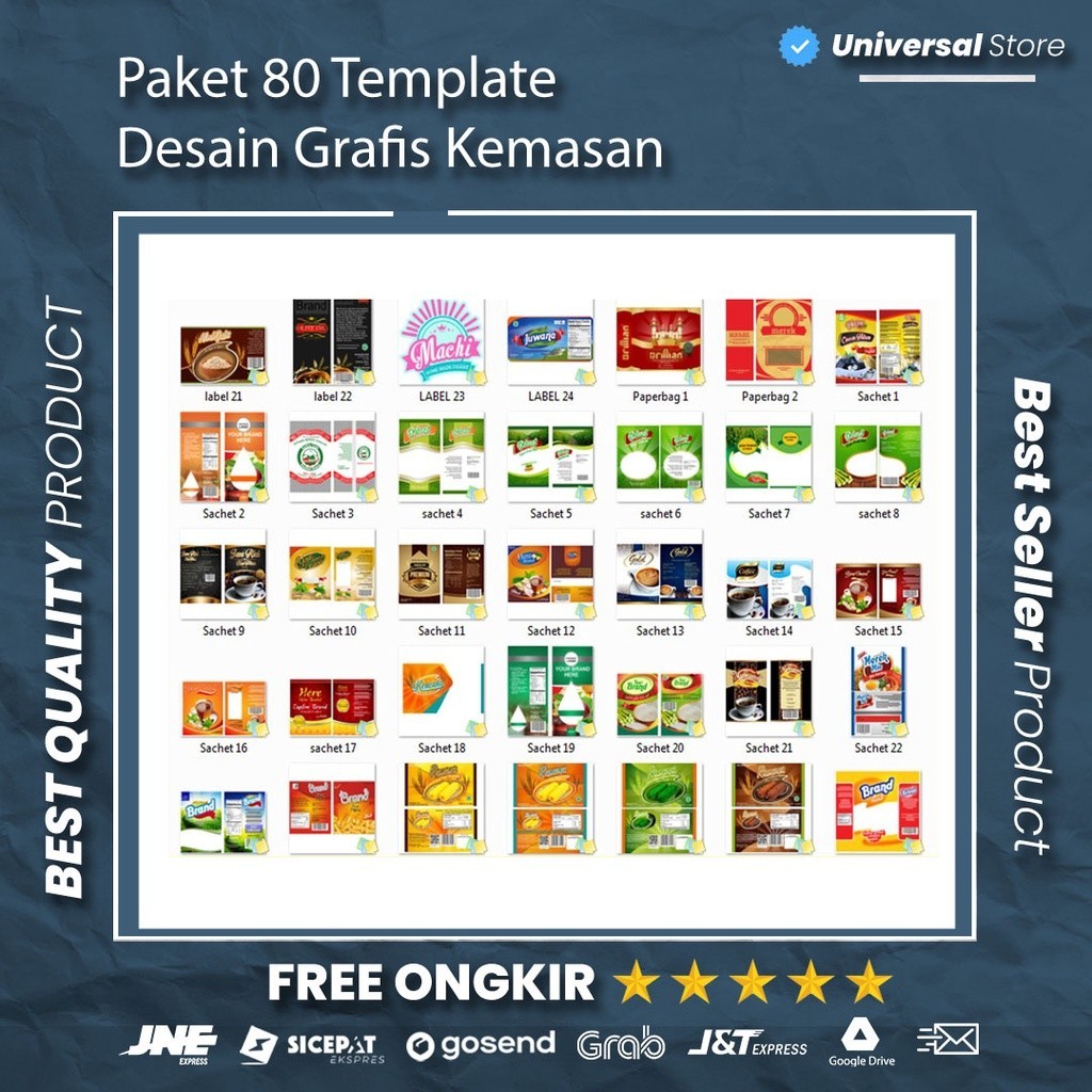 Jual Kumpulan 80 Template Desain Grafis Kemasan Koleksi Usaha ...