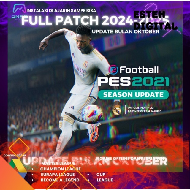 Jual PES 2021 FULL PATCH 2024 - 2025 | Game PC Terbaik ES TEHH | Shopee ...