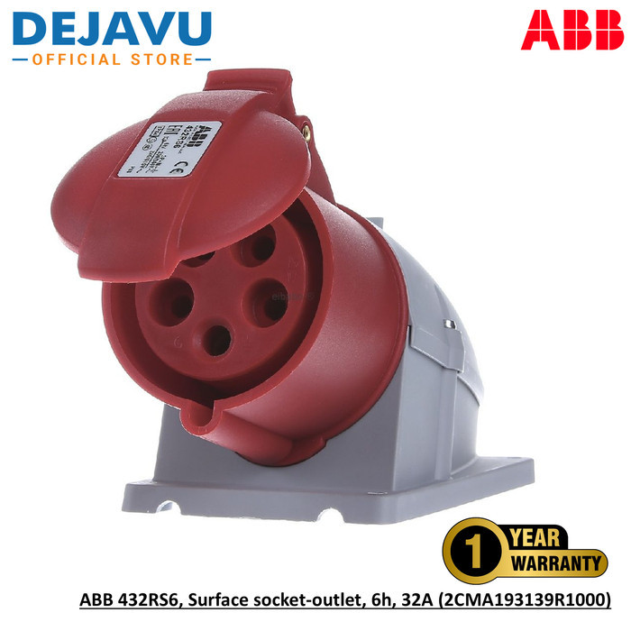 Jual Wall Mounted Socket ABB 432RS6, Surface socket-outlet, 6h, 32A ...