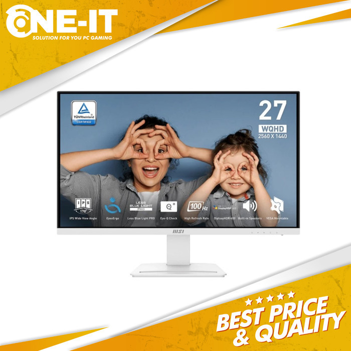 Jual Monitor MSI PRO MP273QW E2 WHITE 27 inch 2K QHD IPS 100Hz 4ms ...