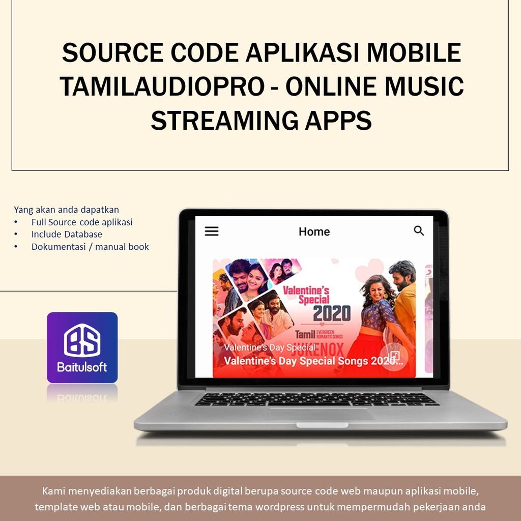 Jual SOURCE CODE APLIKASI MOBILE TAMILAUDIOPRO - ONLINE MUSIC STREAMING ...