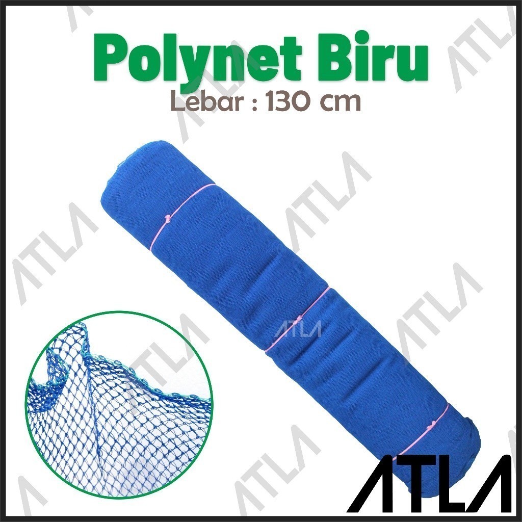 Jual Jaring Polynet Biru 1.3 Meter Waring Pagar Kolam Ikan Teduh ...