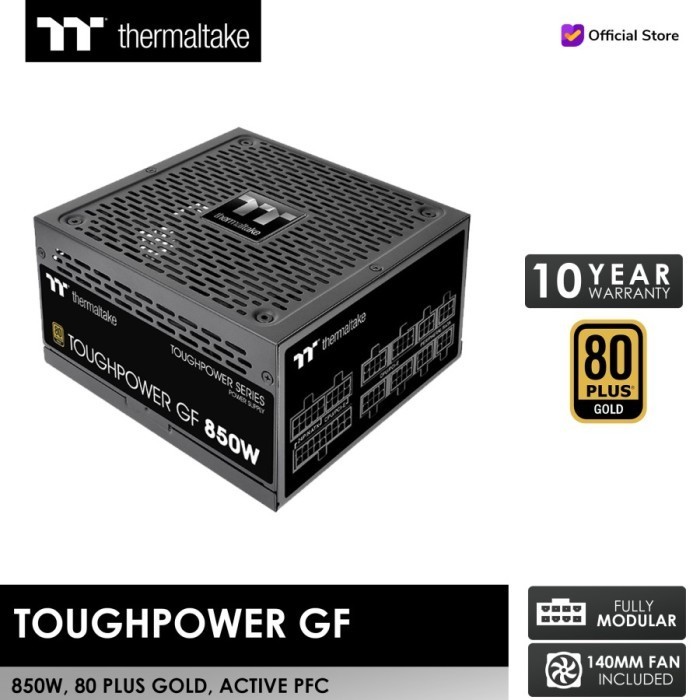 Jual Thermaltake Toughpower GF 850W 80 Plus Gold Fully Modular Active PFC PSU | Shopee Indonesia