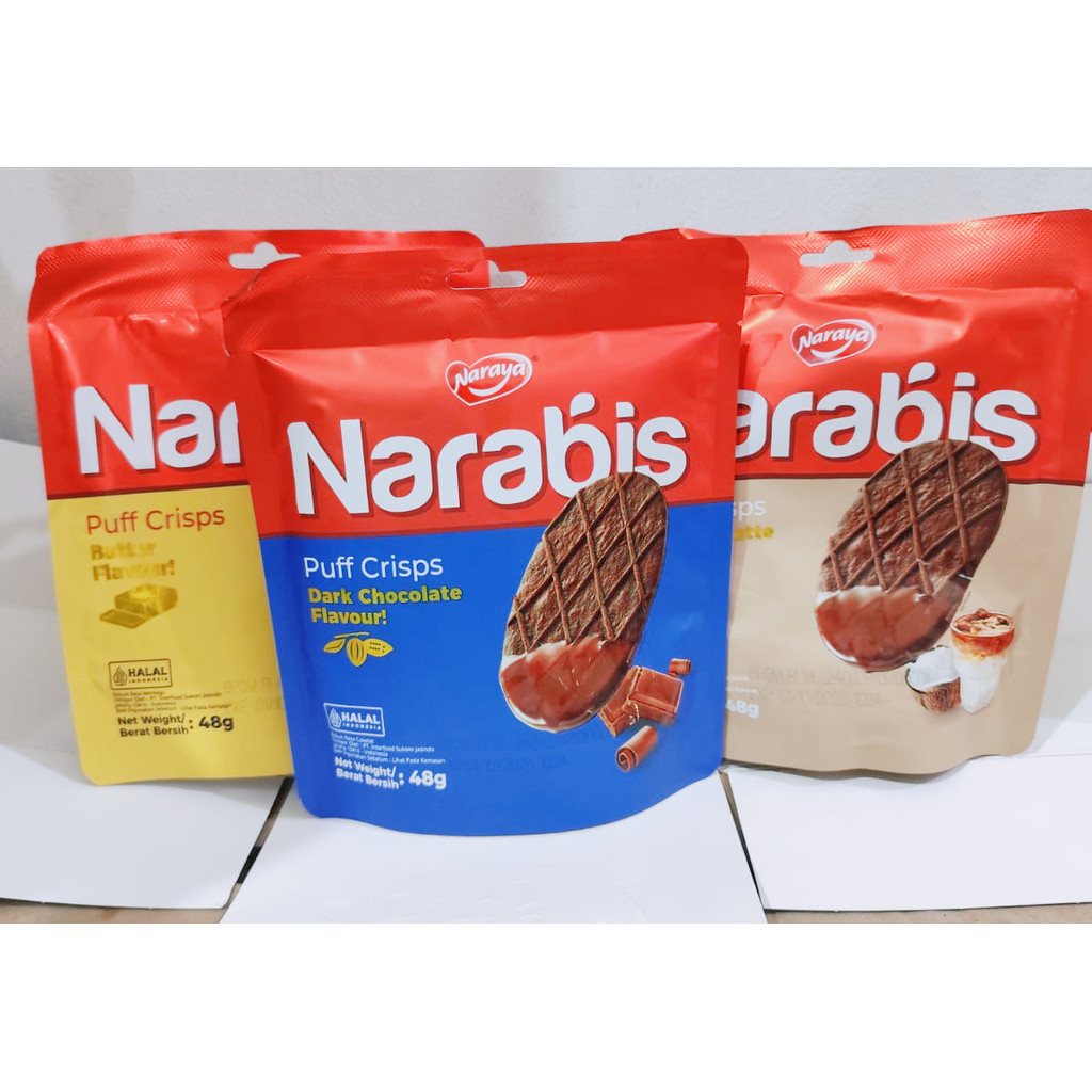 Jual NARAYA NARABIS PUFF CRISPS Biskuit Cookies Puff Rasa Butter ...