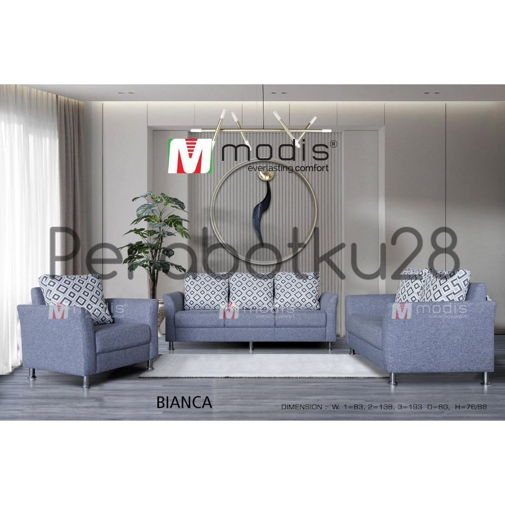 Jual [PERABOTKU28} MODIS Sofa Type BIANCA - 3+2+1 Seater | Shopee Indonesia