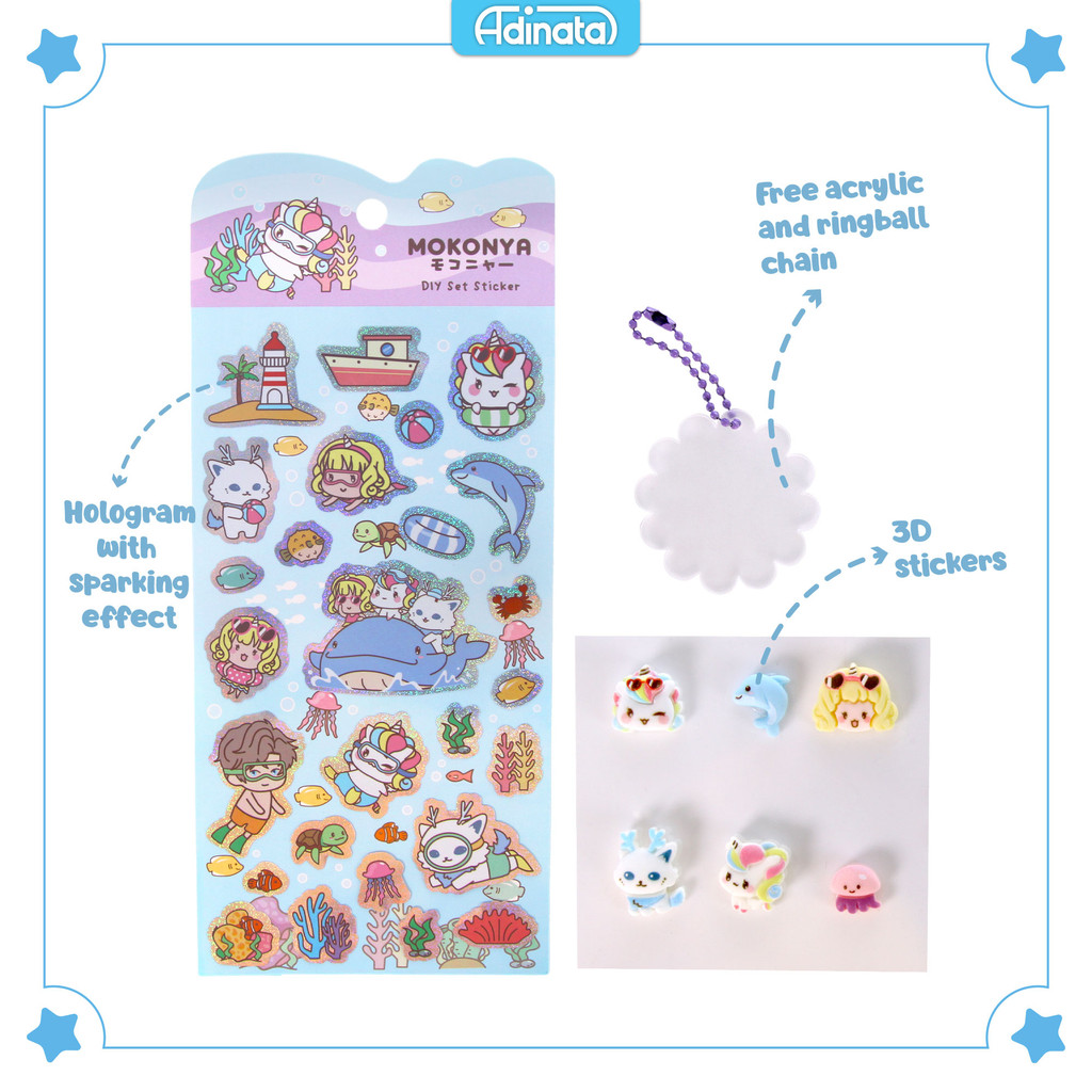 Jual Mokonya DIY Set Stickers 2450-6163 / Stiker - Adinata | Shopee ...