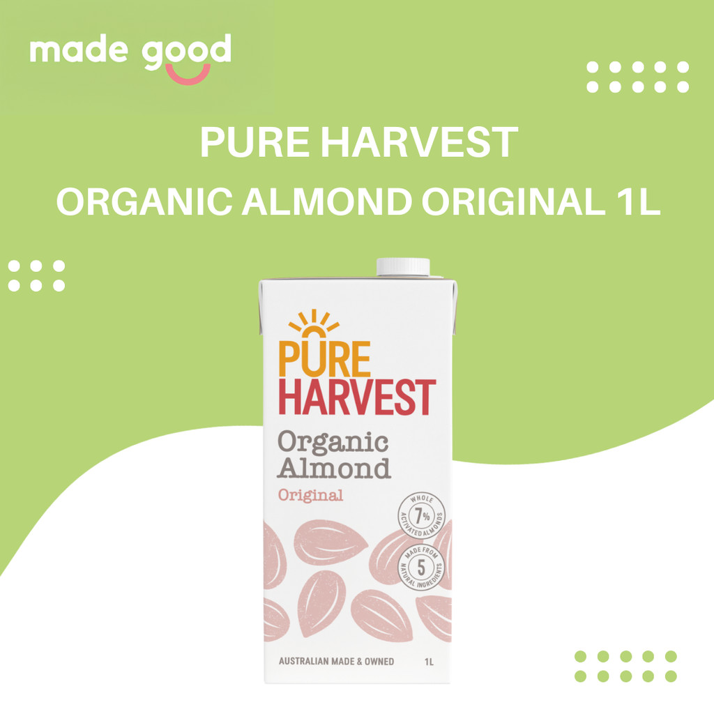 Jual Pure Harvest Organic Almond Oat Soy Original 1 Liter Susu Vegan ...