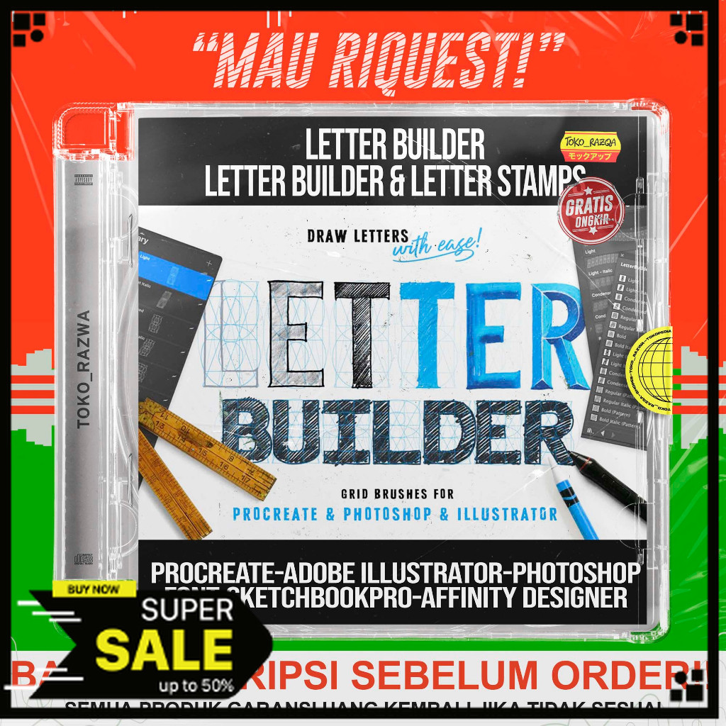 Jual Ian Barnard Bundle: Grid Builder, Letter Builder & Letter Stamps ...