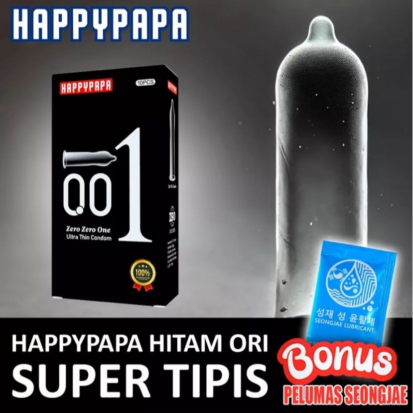 Jual Kondom OSB 001 Happy Papa Hitam Polos Super Tipis KHUSUS ECER | Shopee Indonesia