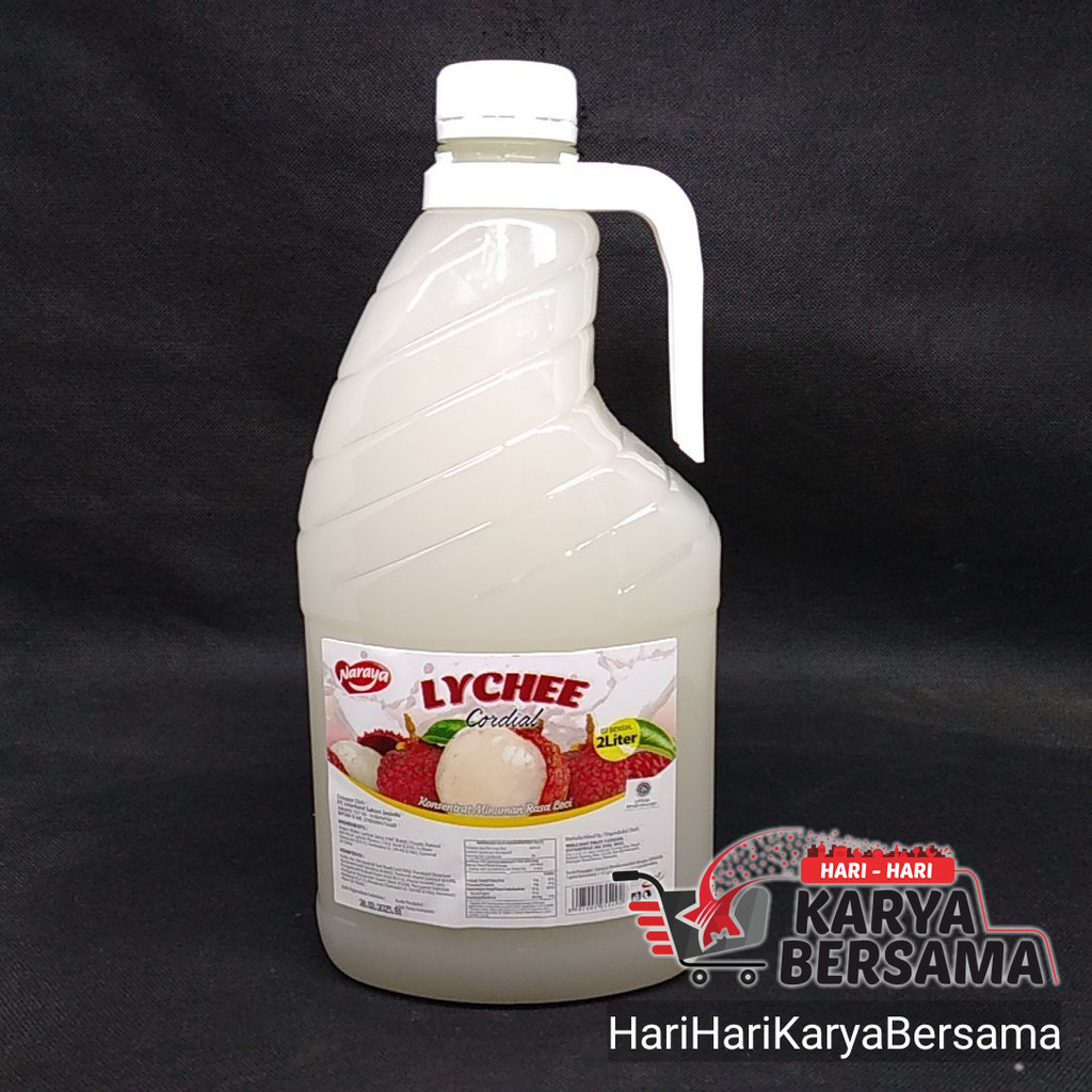 Jual NARAYA SYRUP SIRUP LYCHEE LECI CORDIAL BOTOL 2 LITER | Shopee Indonesia