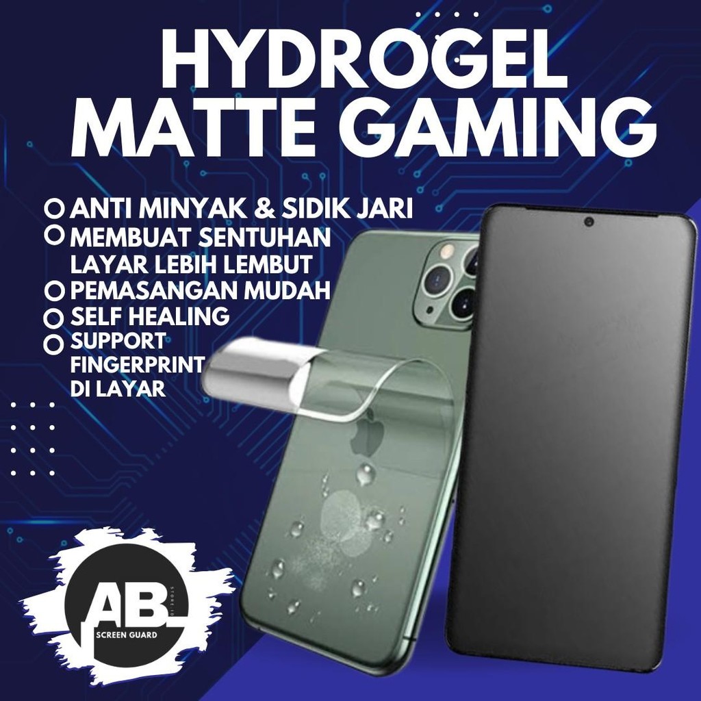 Jual Anti gores Hydrogel Matte Gaming Untuk Semua Tipe Handphone Promo ...