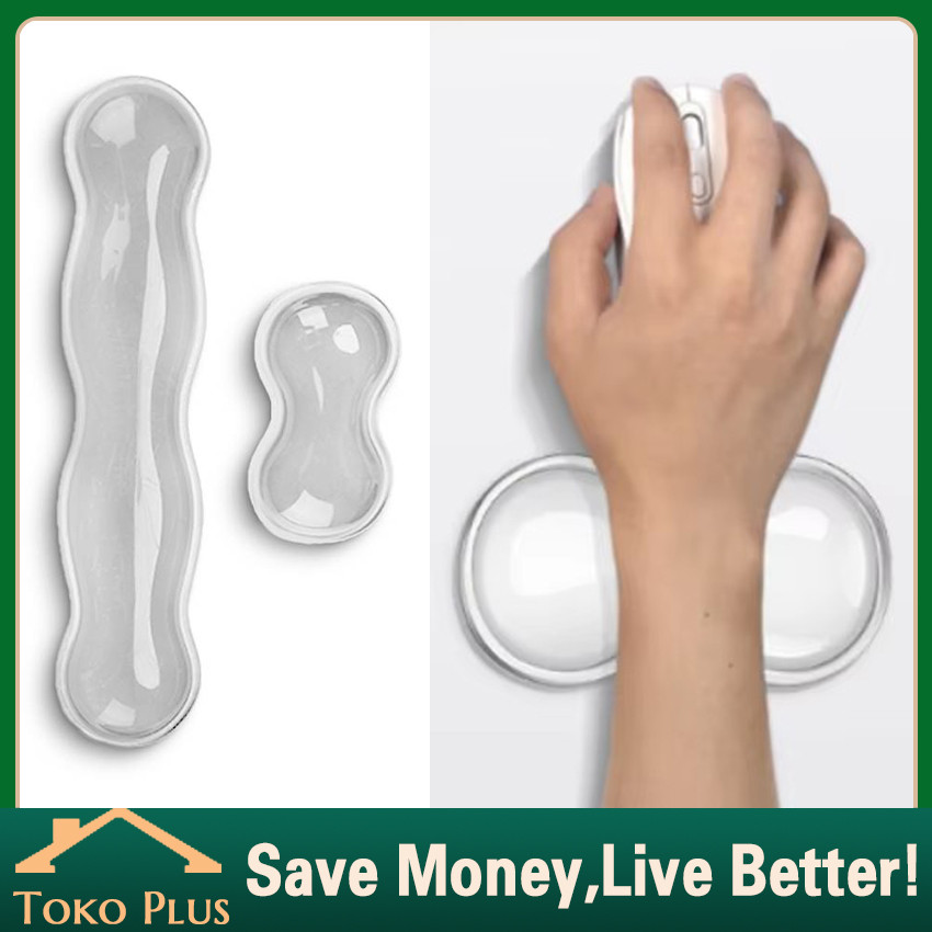 Jual Keyboard Wrist Rest Pad Ergonomic Full Size Anti Slip / Wrist Pad ...