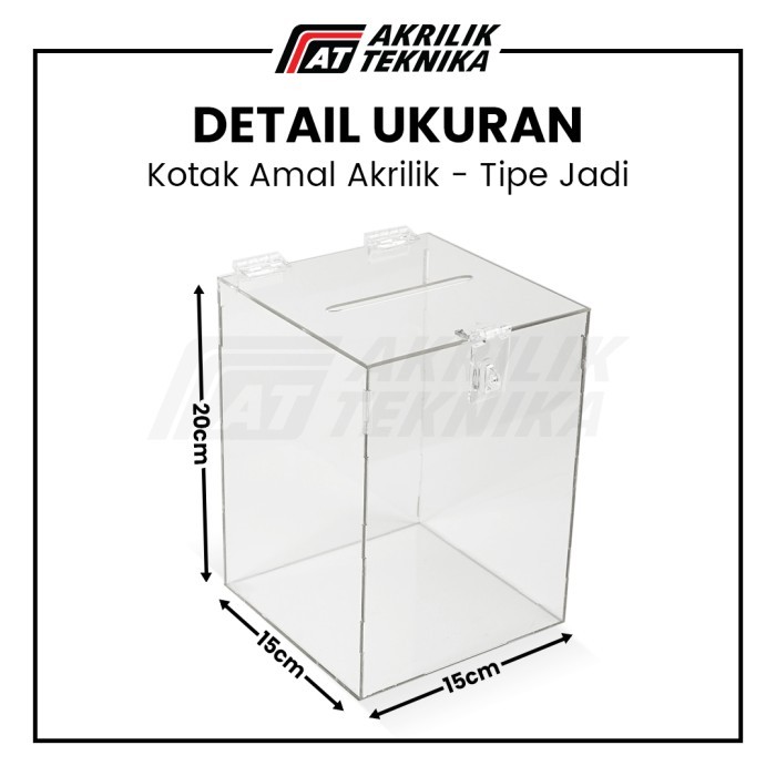Jual KOTAK AMAL / KOTAK SARAN AKRILIK KOTAK TIPS TRANSPARAN ACRYLIC ...