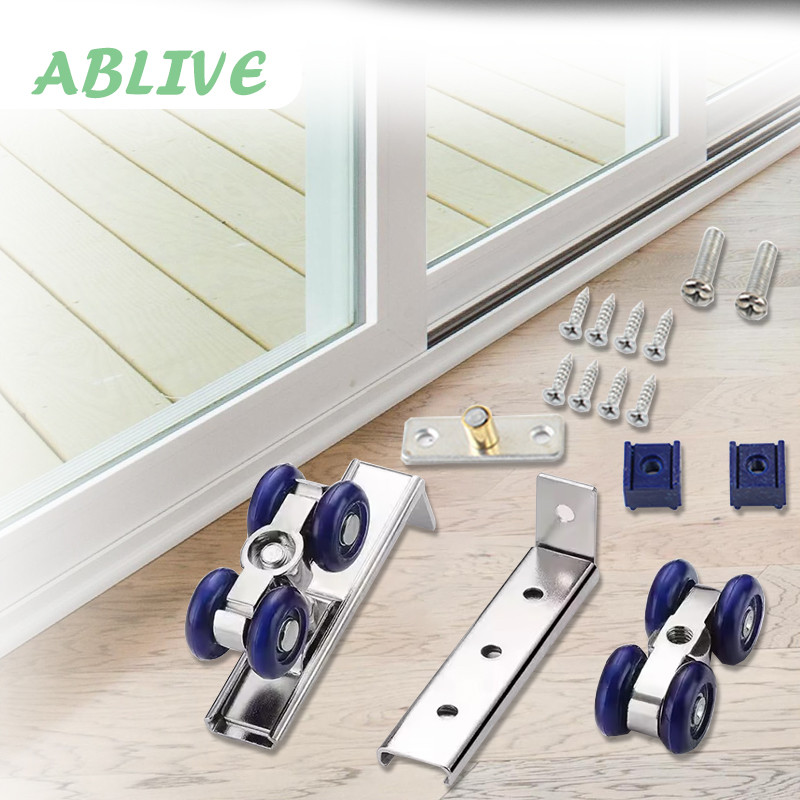 Jual Roda Pintu Geser Sliding Gantung Door Roller Set Roda Atas Pintu Sliding Roda Rel Pintu ...