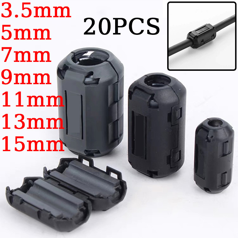 Jual Ferrite Core Cord Ring Choke Bead 3.5/5/7/9/13/15mm RFI EMI Noise ...