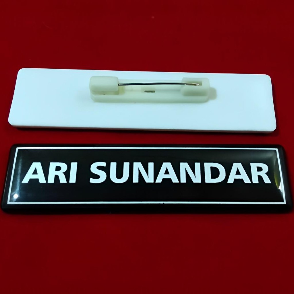 Jual Name Tag Nama Dada Magnet Peniti Kuningan & Akrilik Resin - Satpam ...