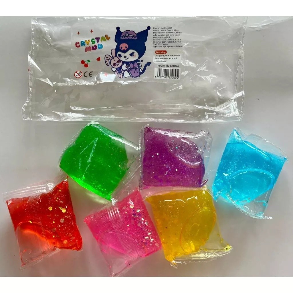 Jual Eceran 1 biji Crystal Mud Slime Import Warna | Water Slime Clay Bening Mainan Anak | Slime ...