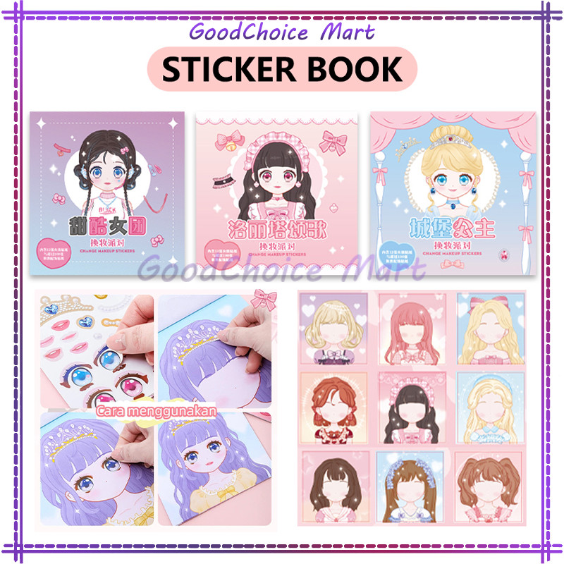 Jual DIY Make up Stiker / Mainan Stiker Ganti Muka / DIY Buku Stiker ...