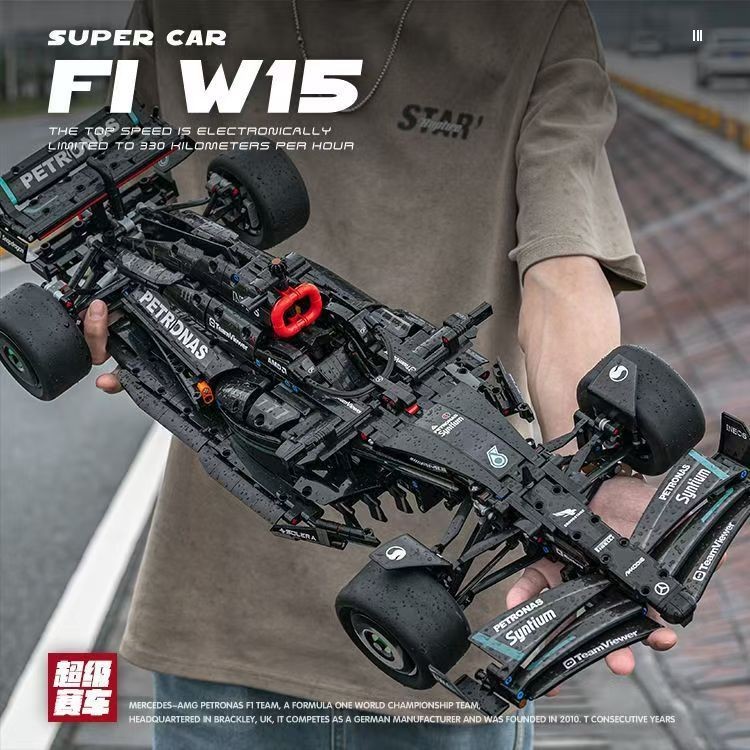Jual 1:8 Building blocks Benz Mercedes-AMG F1 1642+pcs Blocks Racing ...