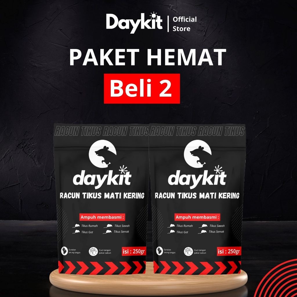 Jual DAYKIT Obat Tikus Racun Tikus Paling Ampuh Mati Kering Tanpa Bau ...