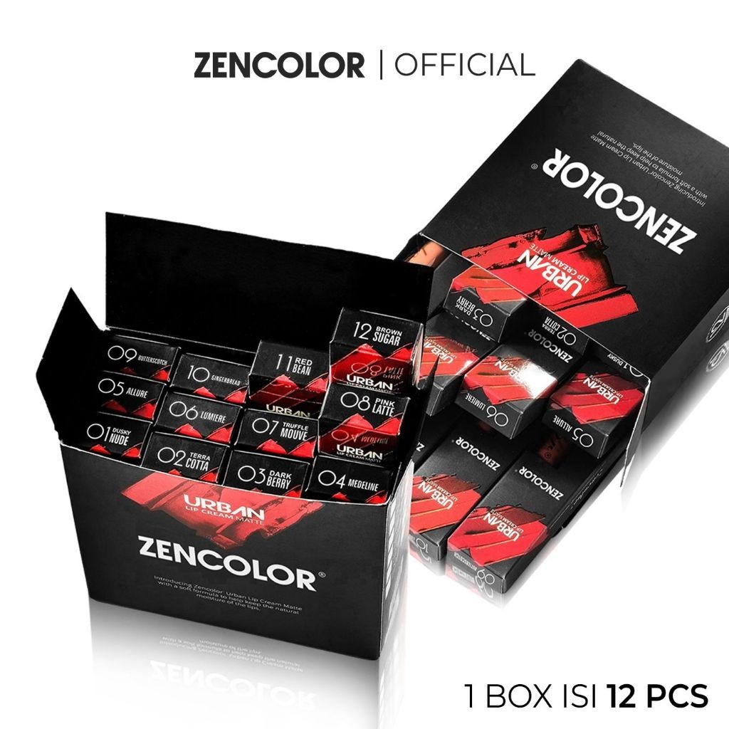Jual ZENCOLOR Lip Cream Matte 1 BOX isi 12pcs | Tahan Lama, Vitamin E ...