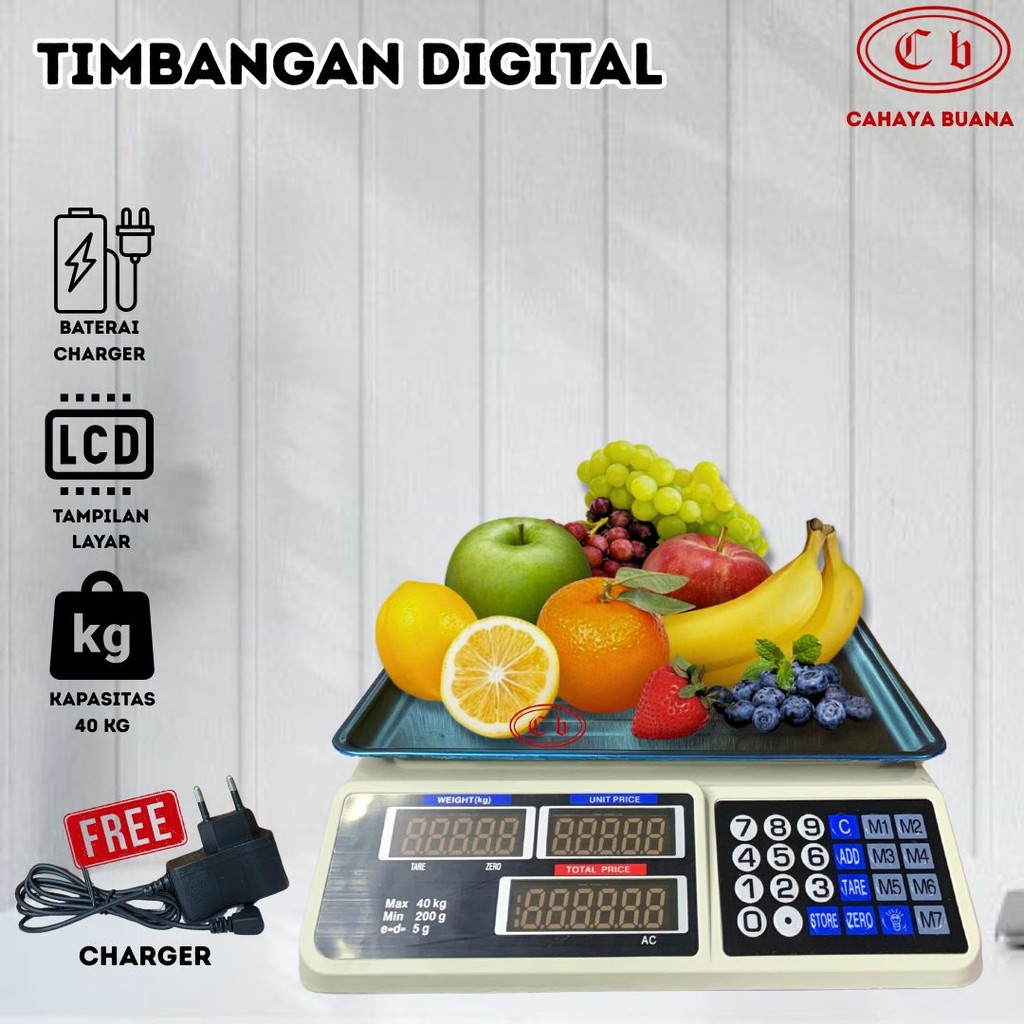 Jual Timbangan Digital Scale 40 Kg Double Display / Timbangan Digital ...