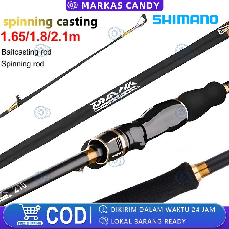 Jual Ultralight DAIWA Baitcasting Rod Medium Joran Pancing Carbon Lure M Power Fishing Rod ...
