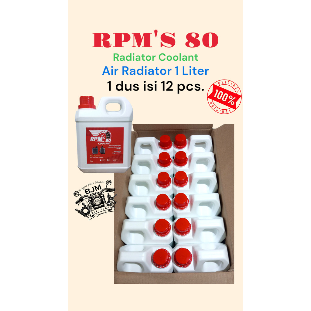 Jual GROSIR 1 DUS ISI 12 PCS RPM 80 RADIATOR COOLANT 1L AIR RADIATOR ...