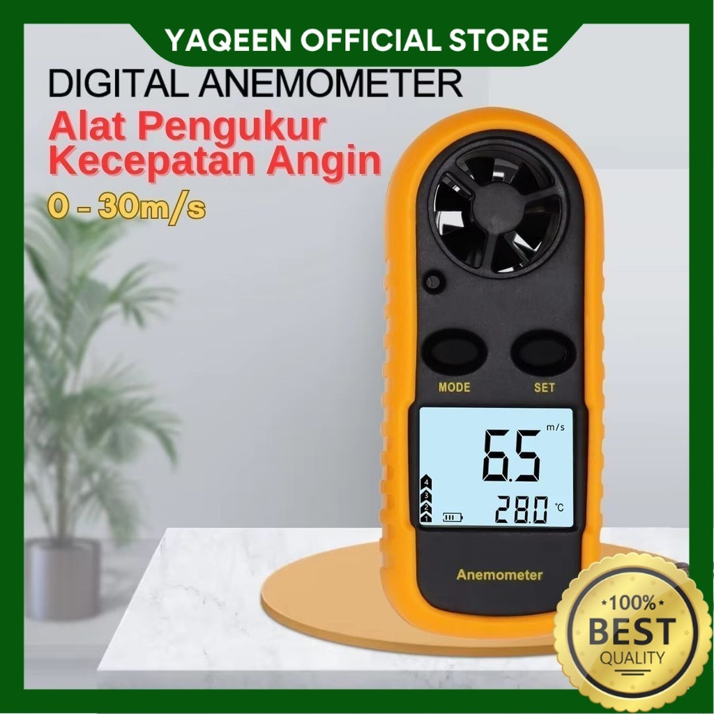 Jual YAQEEN - Anemometer Alat Pengukur Kecepatan Angin Digital Wind ...