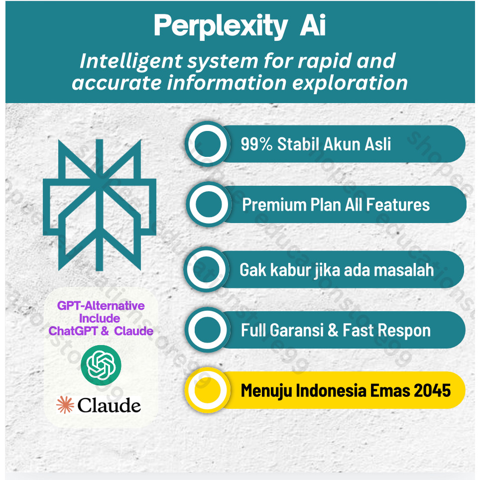 Jual PERPLEXITY Ai Pro Premium ( GPT & Claude Alternative ) - Homework ...