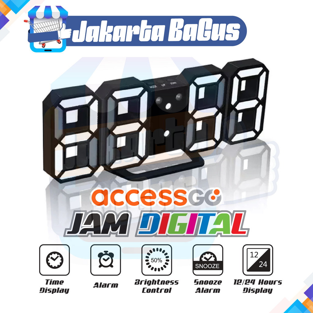 Jual Jam Alarm Digital 3D Dinding Meja Bisa Cek Suhu Temperatur ...